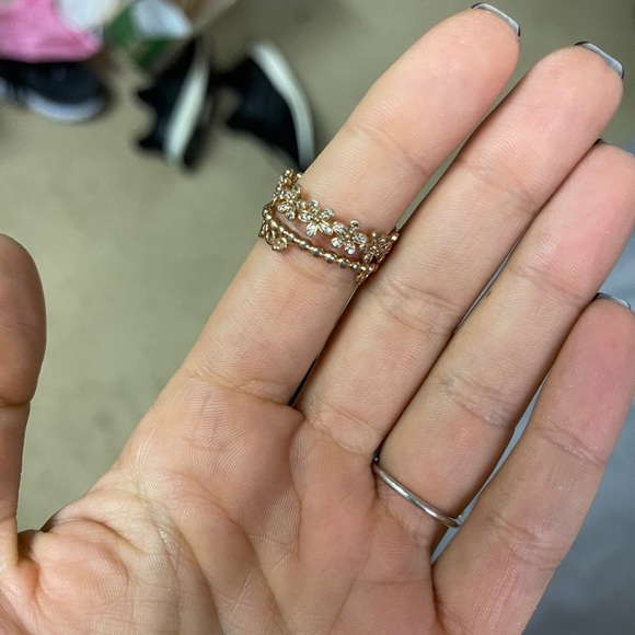 Pandora | Jewelry | Pandora Rose Gold Ring Set | Poshmark